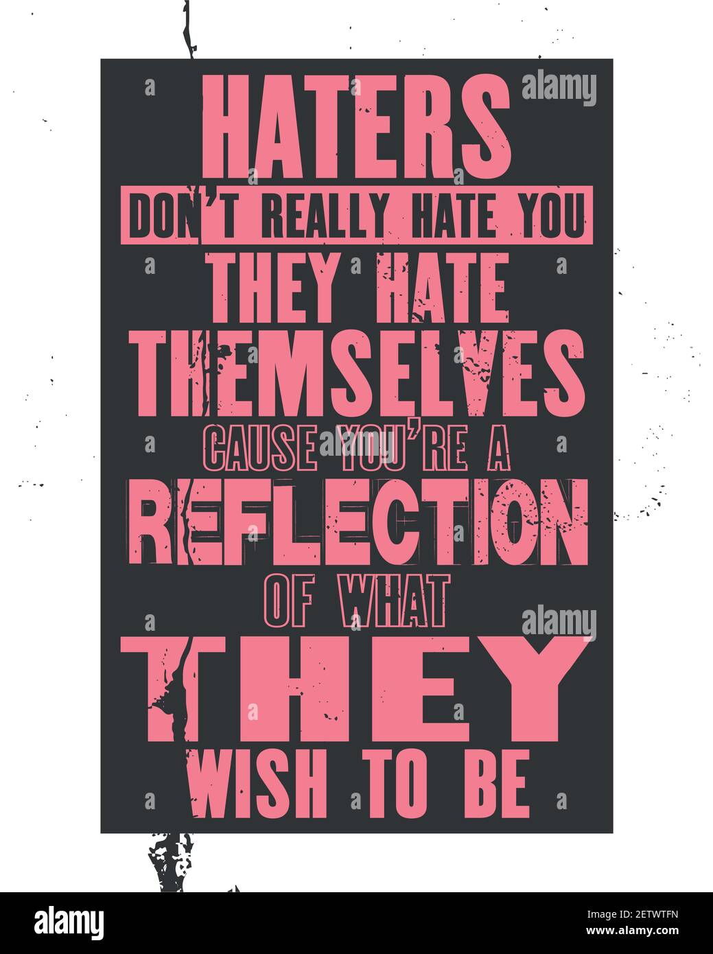 Inspiring motivation quote with text Haters Do Not Hate You They Hate ...