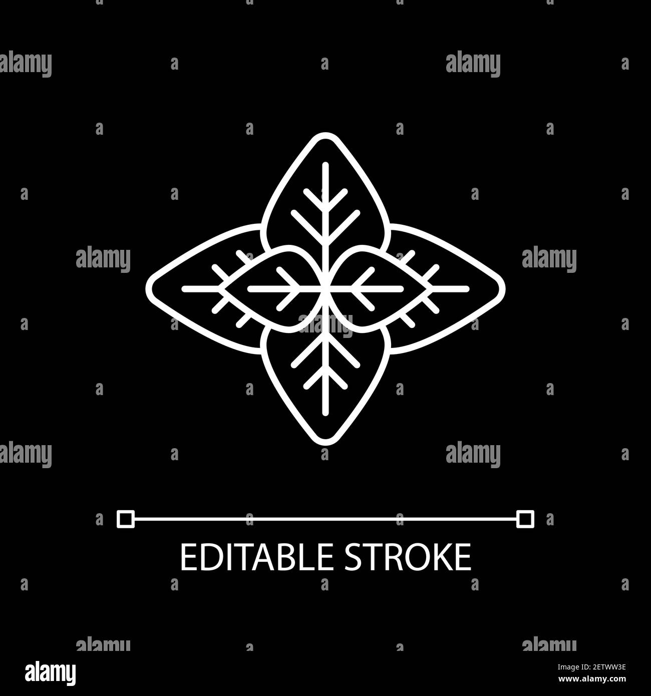 Mint White Linear Icon For Dark Theme Stock Vector Image And Art Alamy