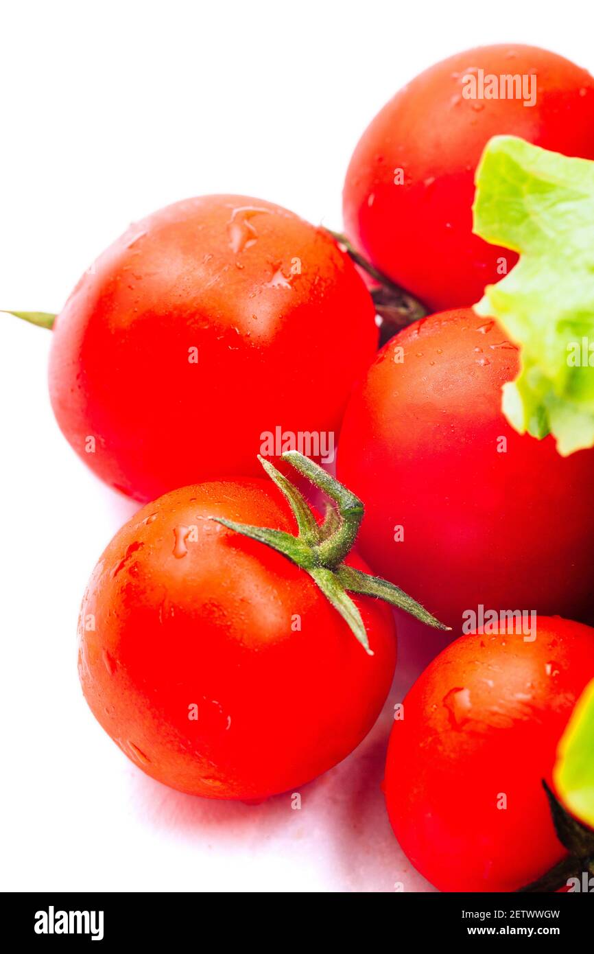 Cherry tomatoes isolated on white. High quality photo Stock Photo - Alamy