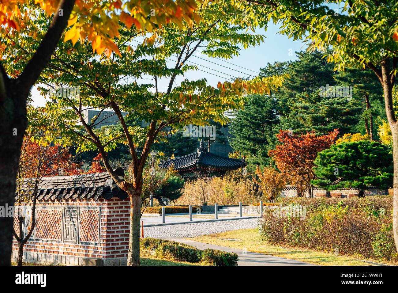 Gwanggyo History Park at autumn in Suwon, Korea Stock Photo - Alamy