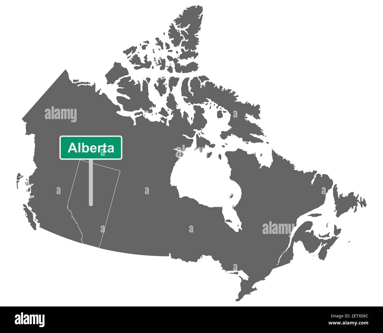 Place name sign Alberta at map of Canada Stock Photo - Alamy