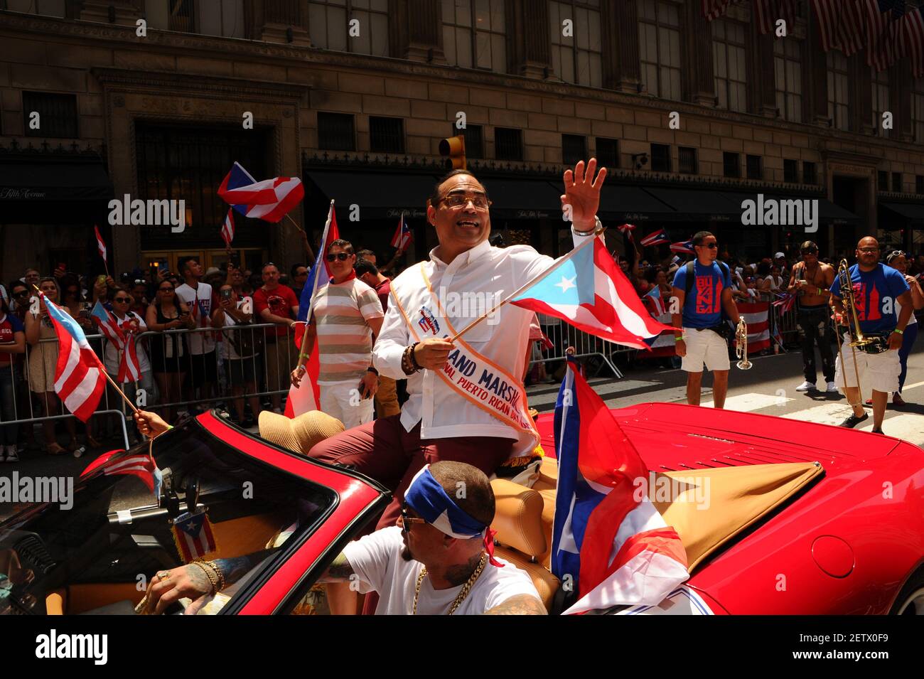 Grand Marshall Gilberto Santa Rosa attends The 2017 Puerto Rican Day ...