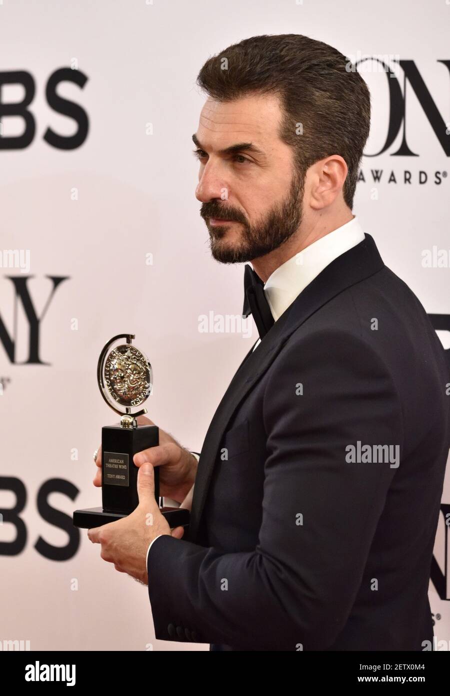 Michael Aronov, winner, Best Performance by a Heatured Actor in a Play, in the media room at the ...