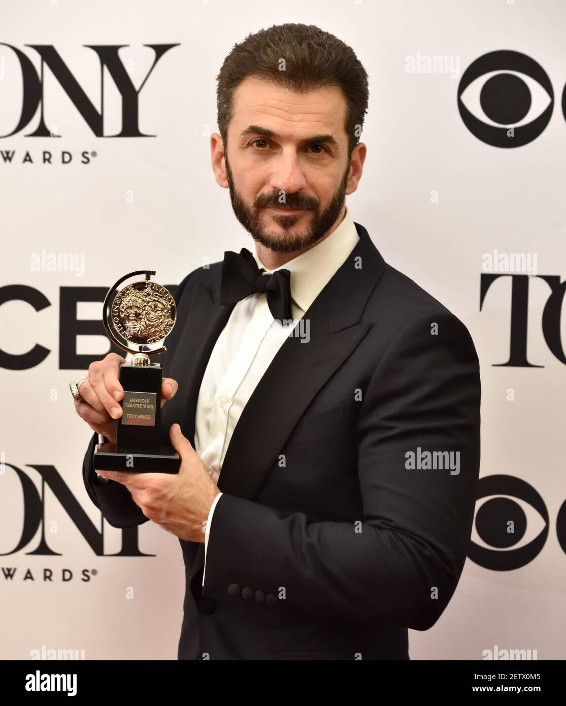 Michael Aronov, winner, Best Performance by a Heatured Actor in a Play, in the media room at the ...