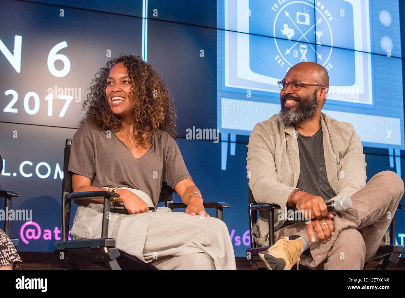 AUSTIN, TX - JUNE 11: Mara Brock Akil ( L ) and Salim Akil attend 'A ...