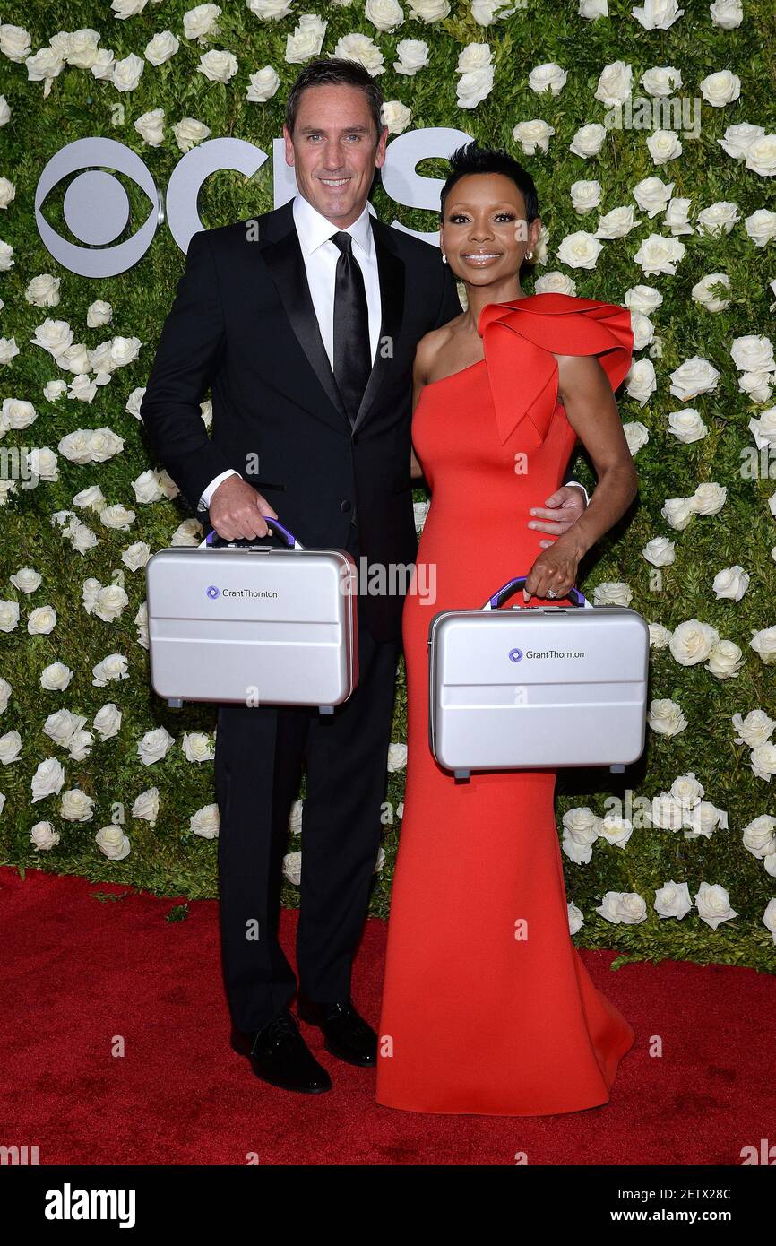 Sean Denham and Wendy Morton-Huddleston attend the 71st Annual Tony ...