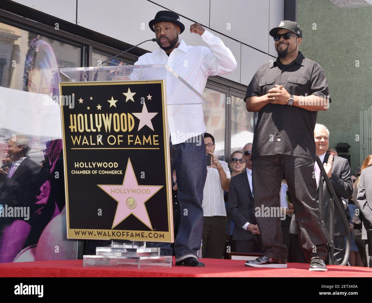 (L-R) Rapper WC and Ice Cube at the Ice Cube Star On The Hollywood Walk ...