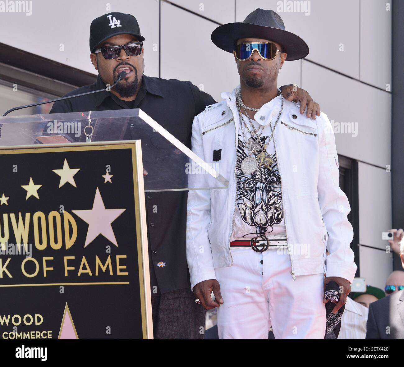 (L-R) Ice Cube and Sir Jinx at the Ice Cube Star On The Hollywood Walk ...