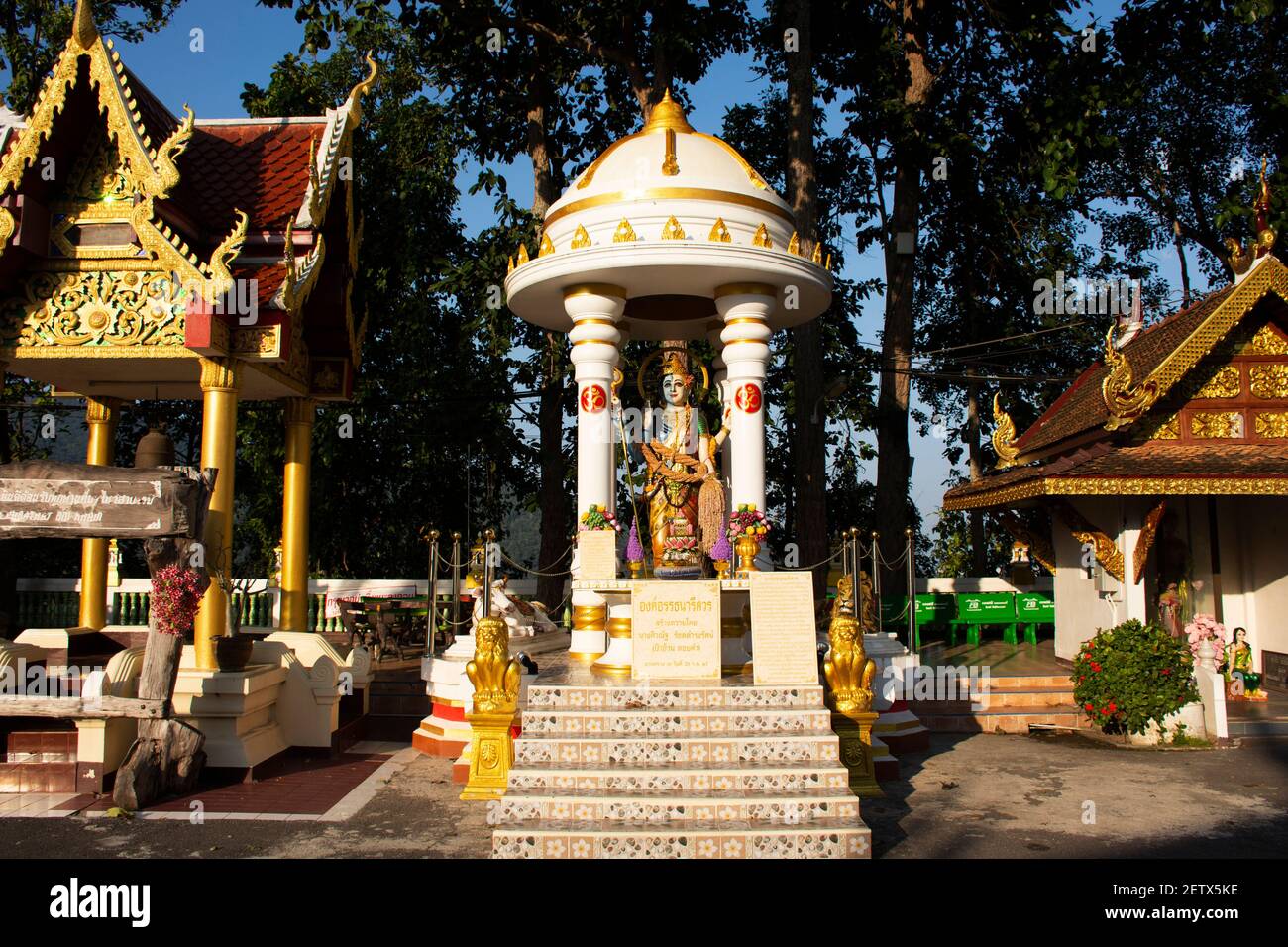Angel deity god and buddha statue of Wat Phra That Doi Kham Temple for ...