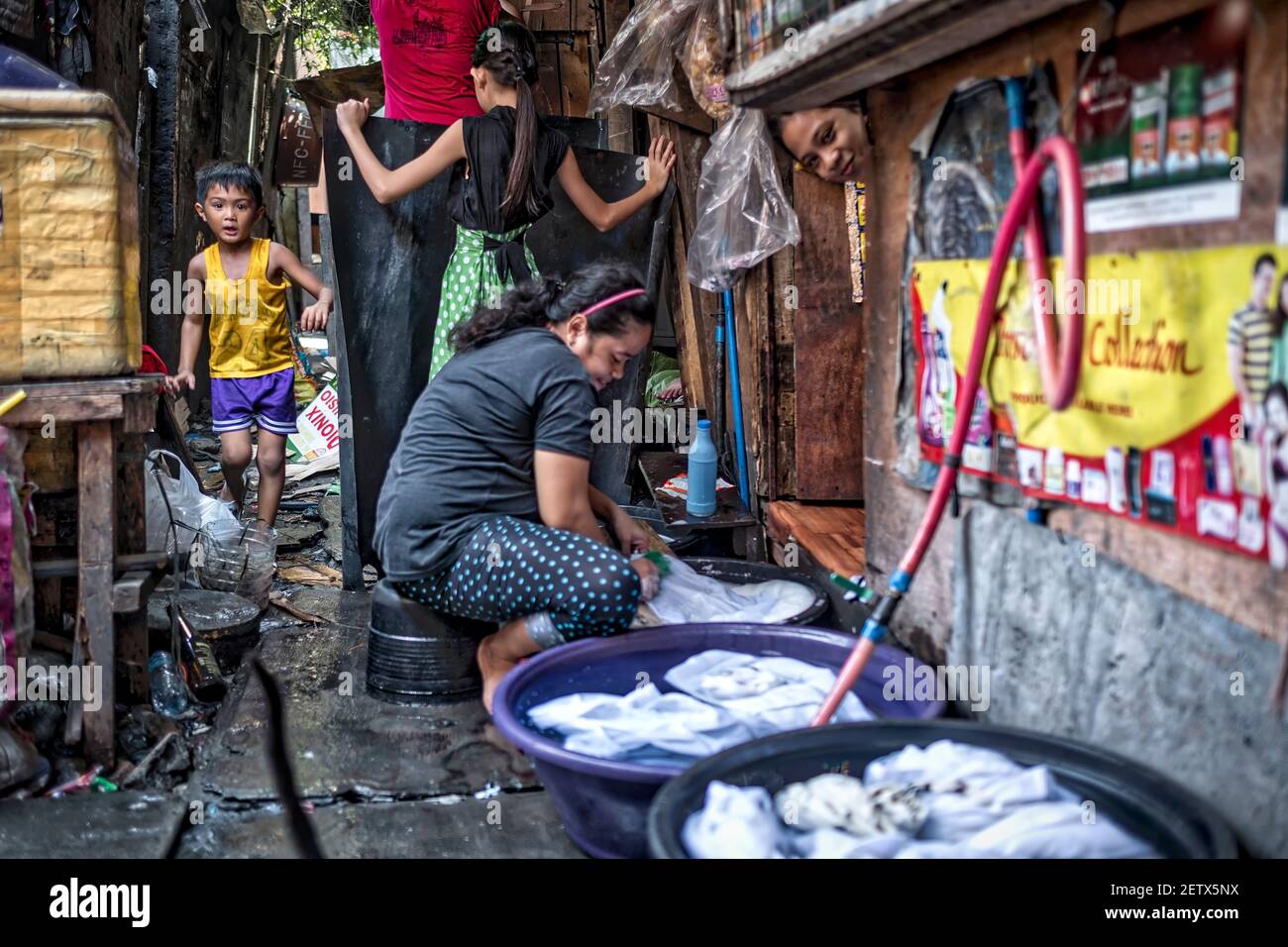 Tondo, district, slum, bidonville, Manila, Philippines Stock Photo - Alamy