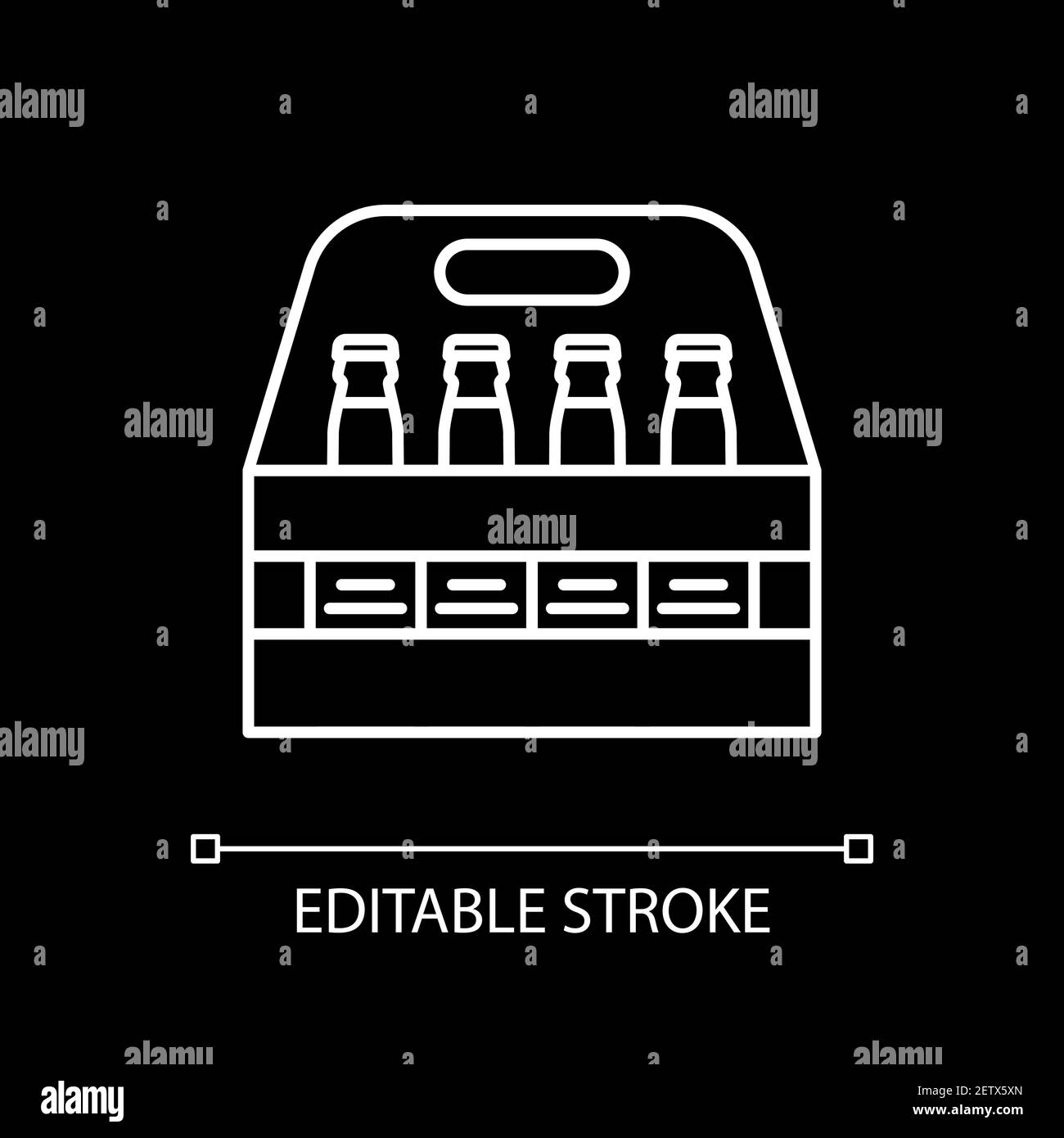 Beer pack white linear icon for dark theme Stock Vector Image & Art - Alamy