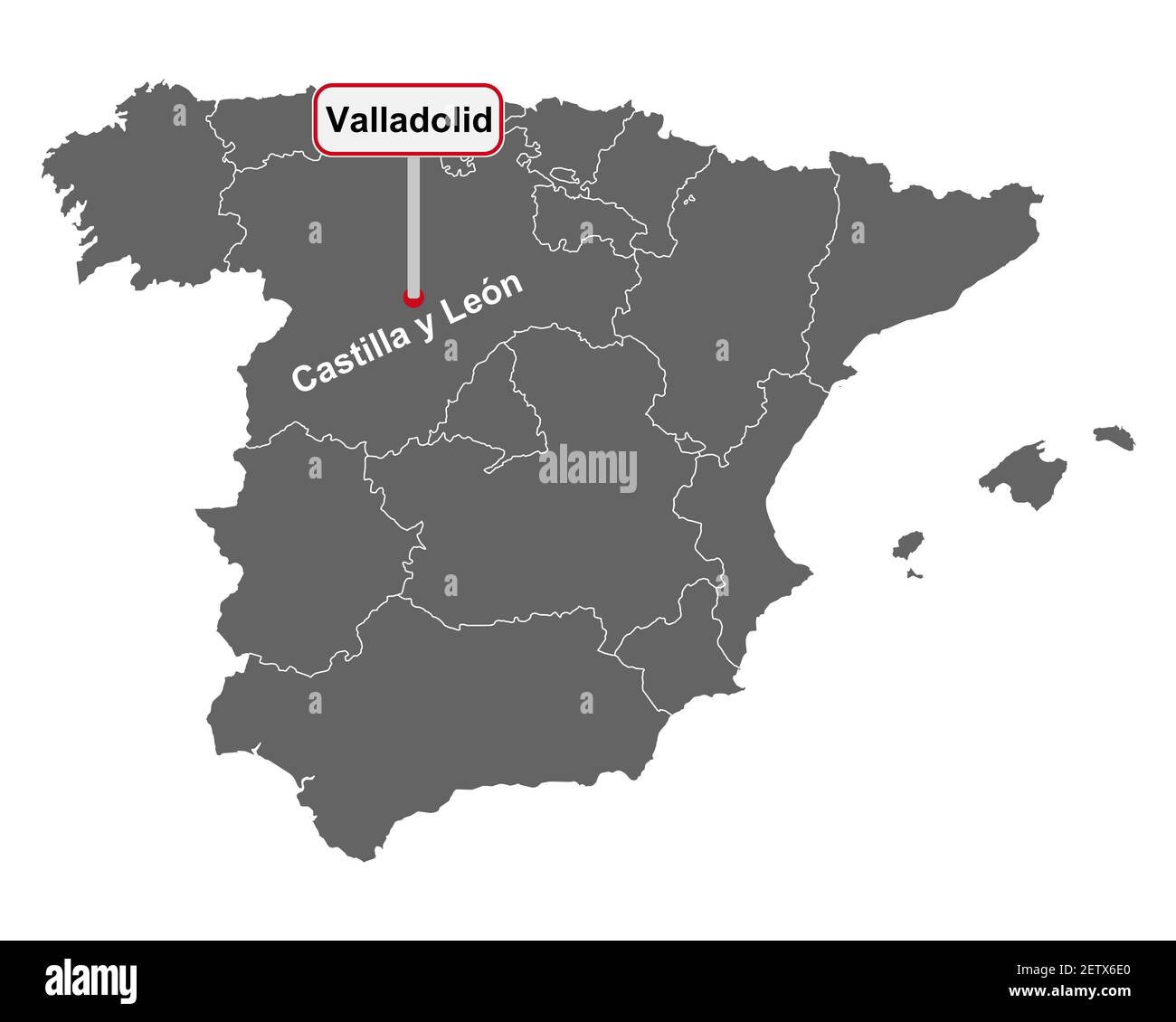 Map of valladolid spain hi-res stock photography and images - Alamy