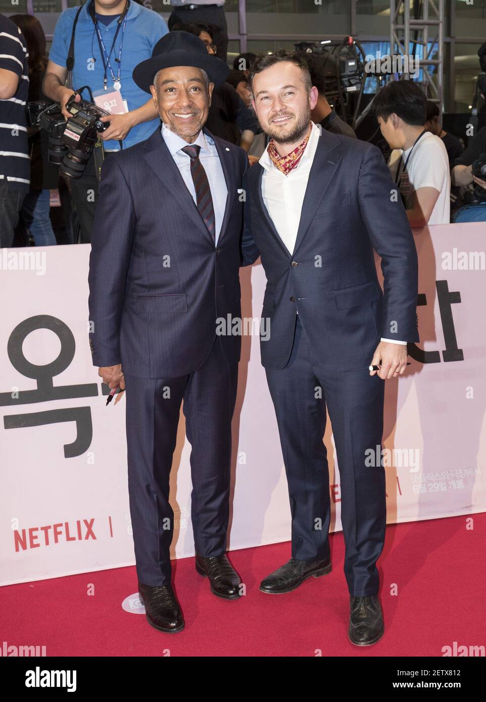13 June 2017 - Seoul, South Korea : ( L to R) Actors Giancarlo Esposito ...