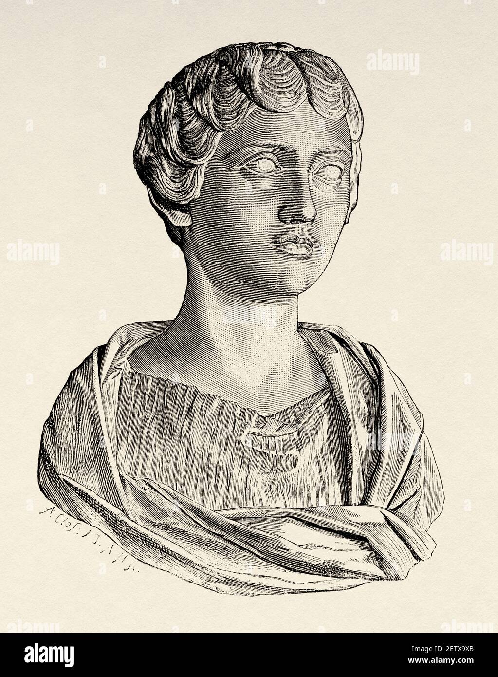 Faustina Minor. Roman Empress Faustina the Younger 125 – 175 AD daughter of Roman Emperor ...