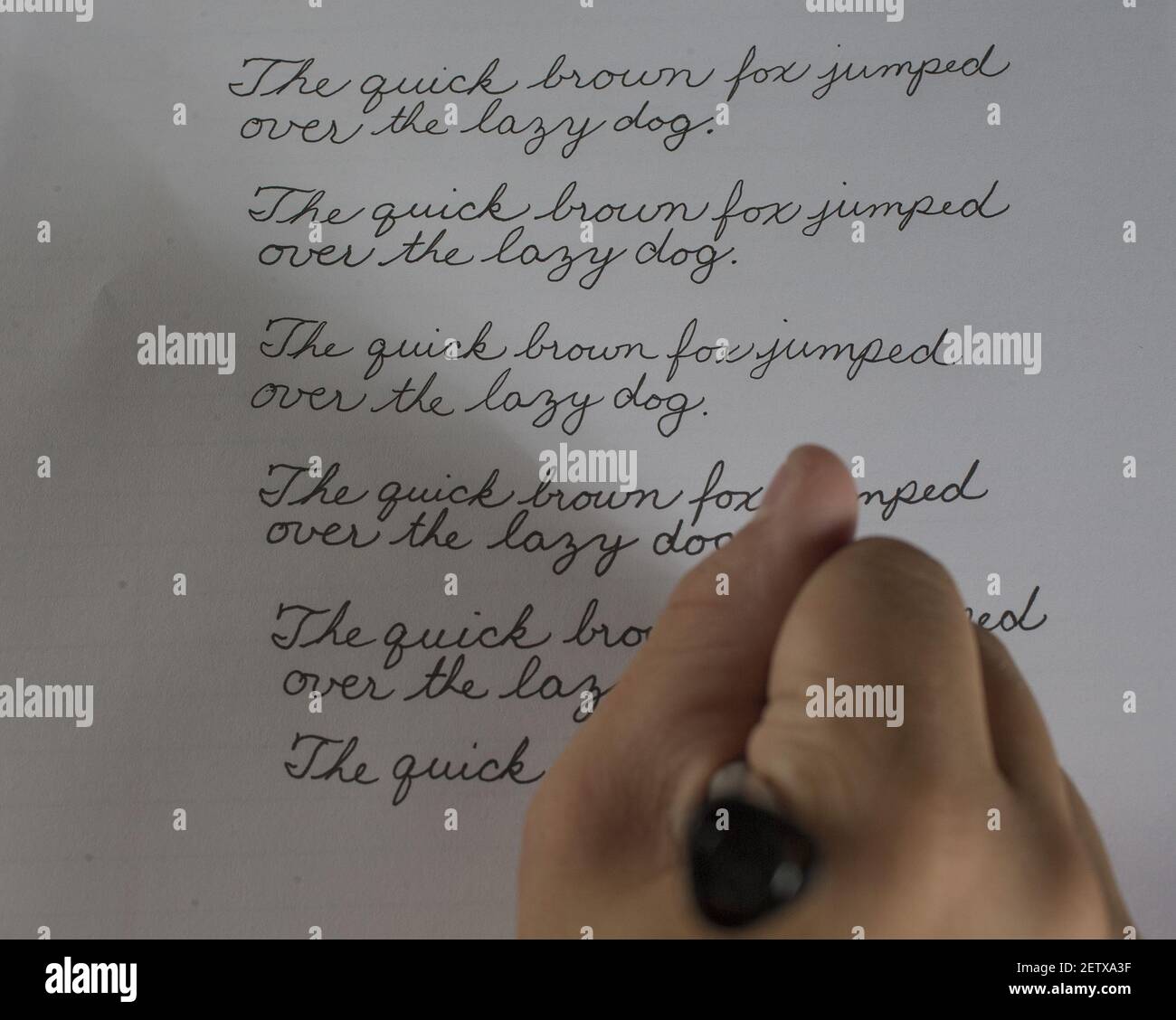 Jack Lieberherr's cursive writing. (Photo by Jerry Holt/Minneapolis ...