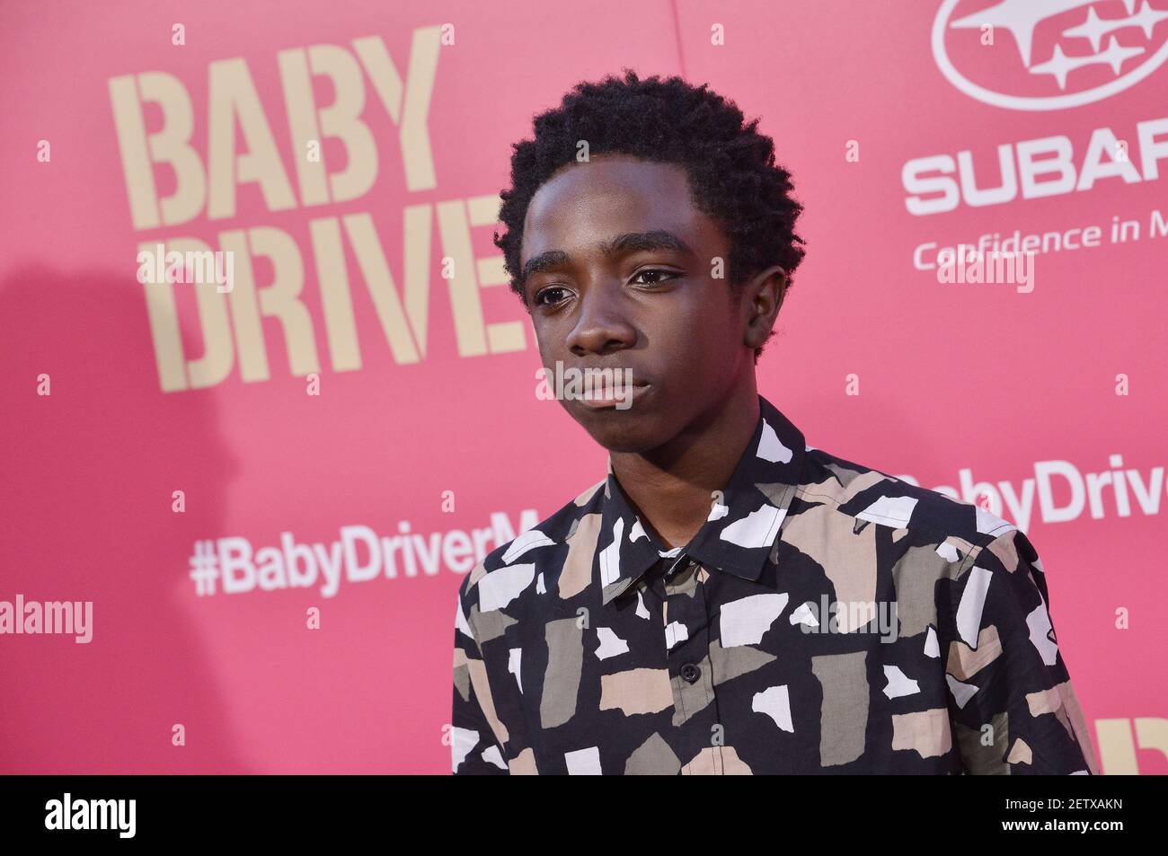 Caleb McLaughlin arrives at the "Baby Driver" Los Angeles Premiere held ...