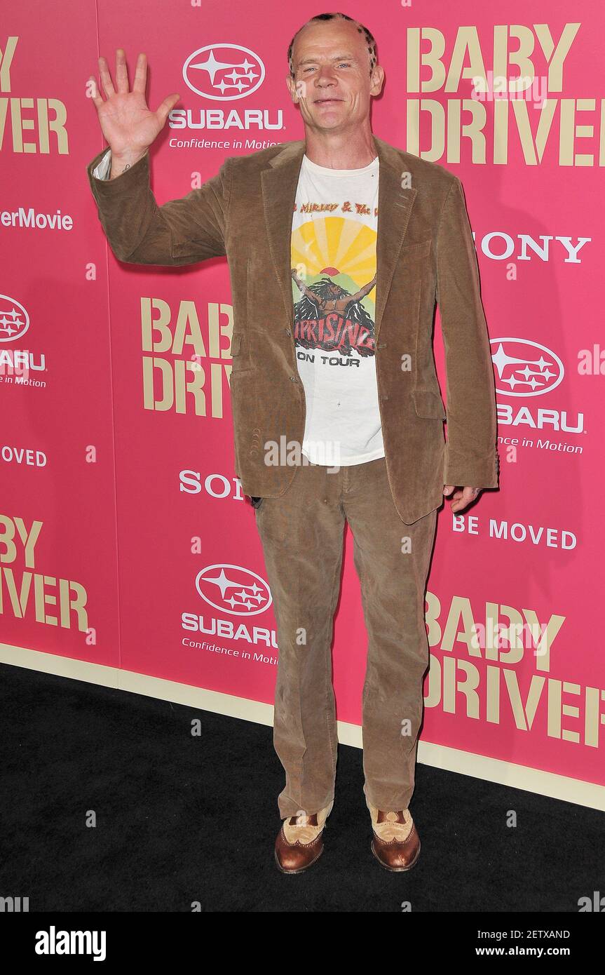 Flea arrives at the "Baby Driver" Los Angeles Premiere held at the Ace ...
