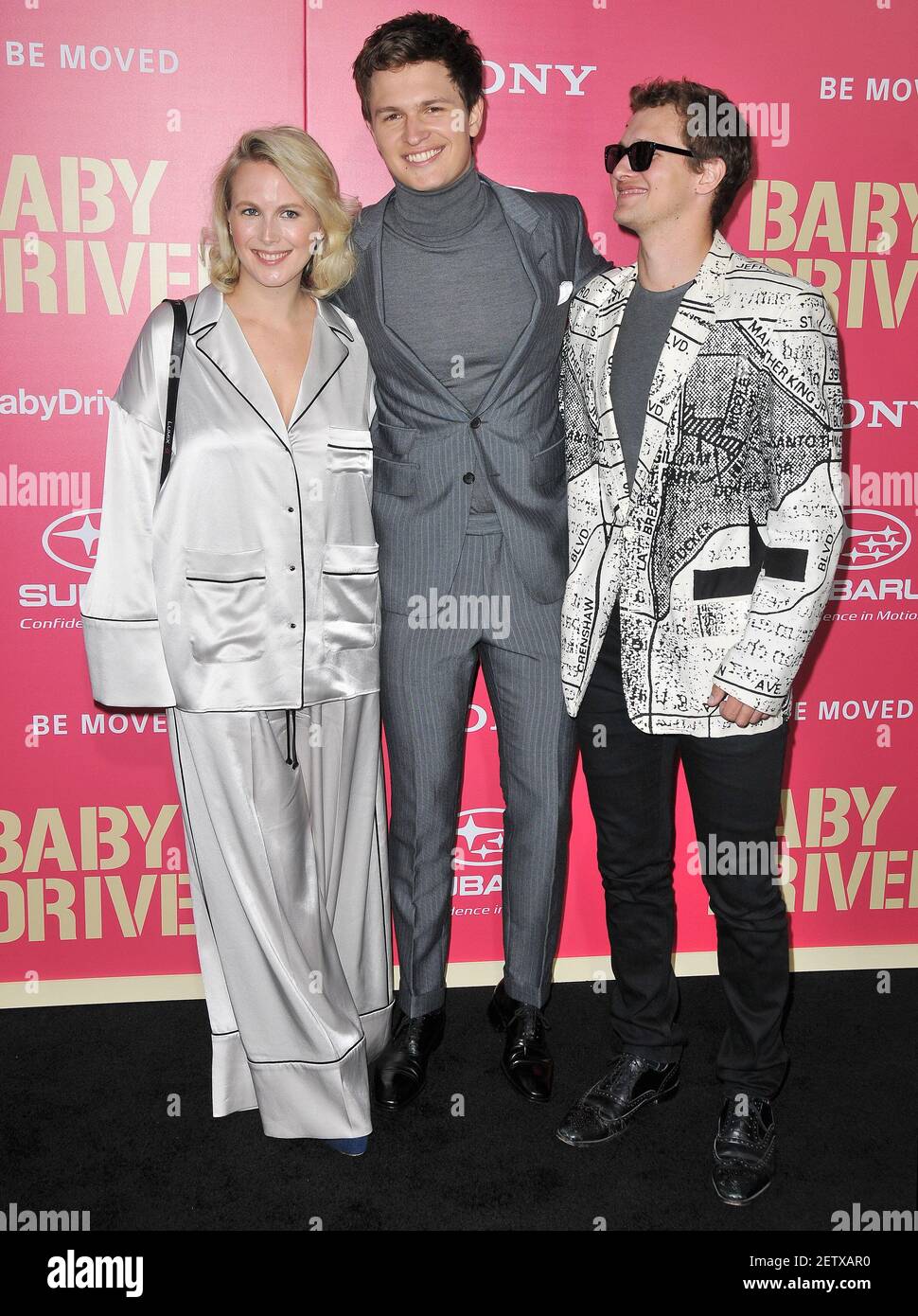(L-R) Sister Sophie Elgort, Ansel Elgort and Brother Warren Elgort ...