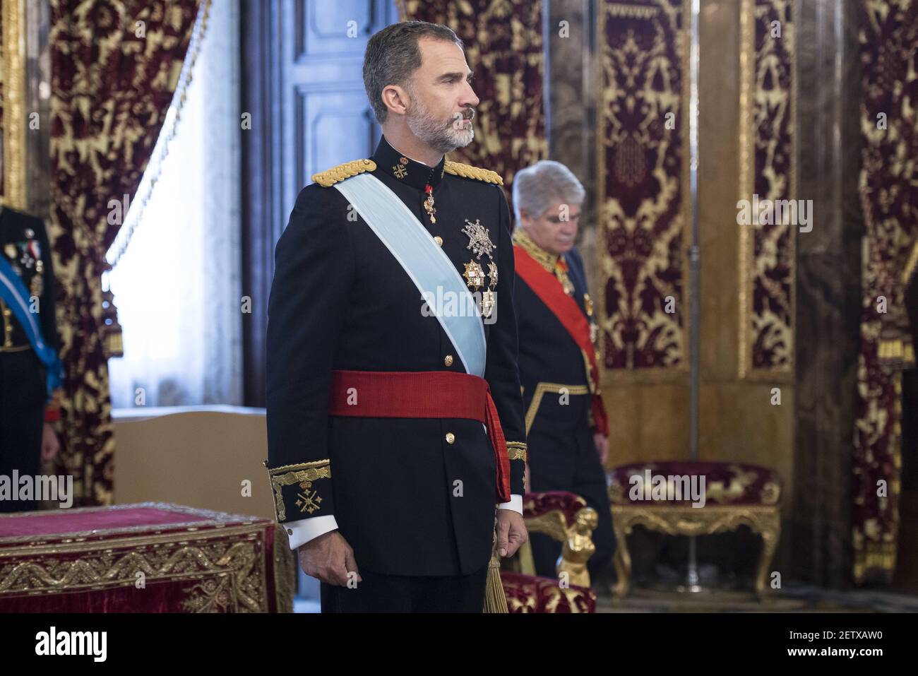 Sr Zainab Abidin Bin Bakar, ambassador of Malaysia, attends to give credentials to King Felipe ...