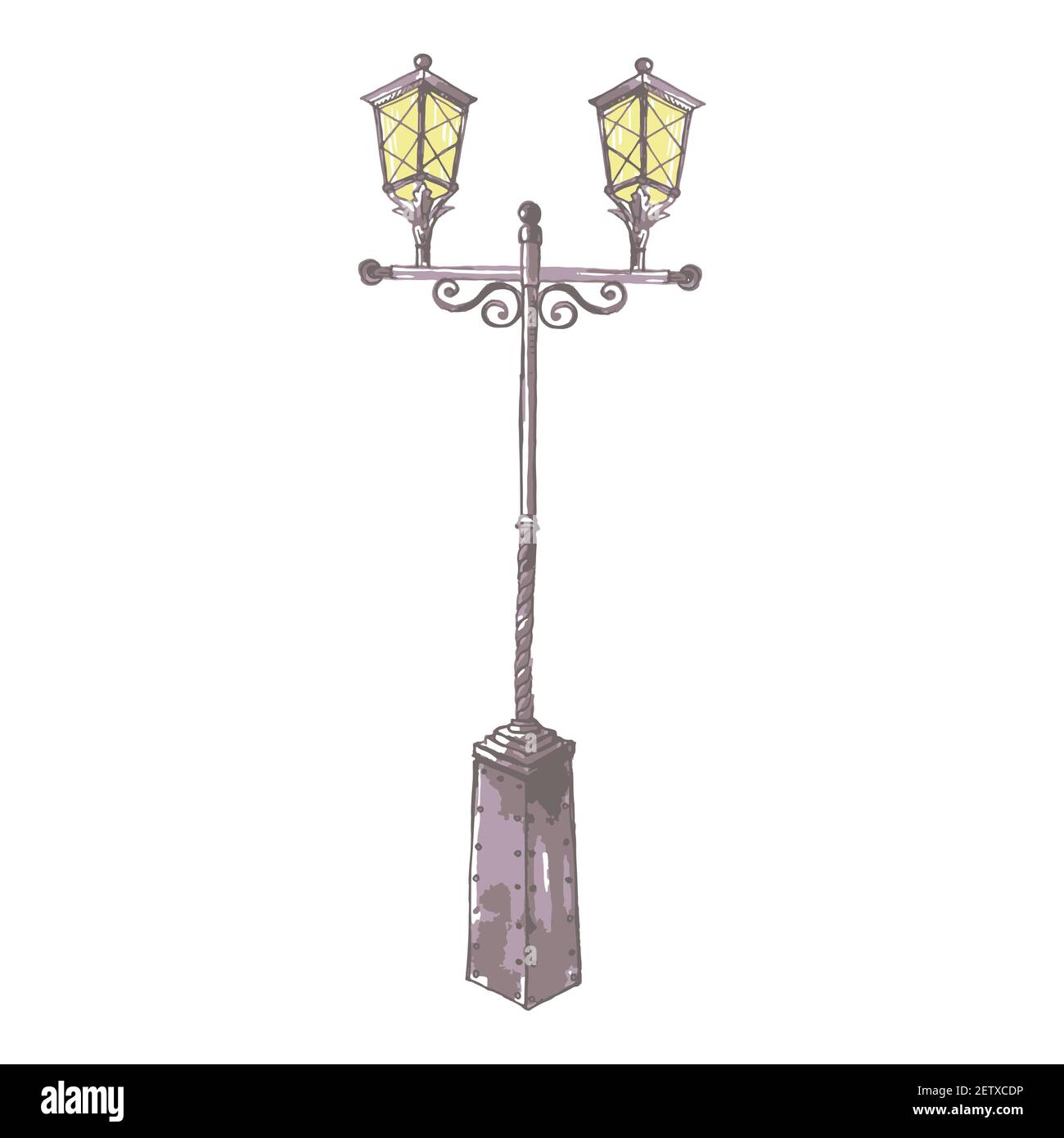 Hand drawn Sketch of Lantern. Vector Illustration Stock Vector Image ...