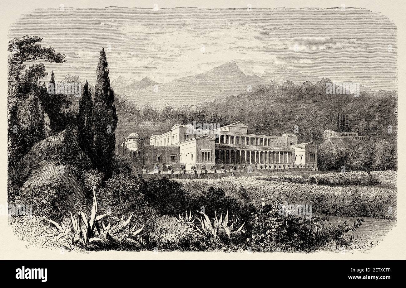 Historical reenactment. Villa of the Younger Pliny, Ancient roman ...