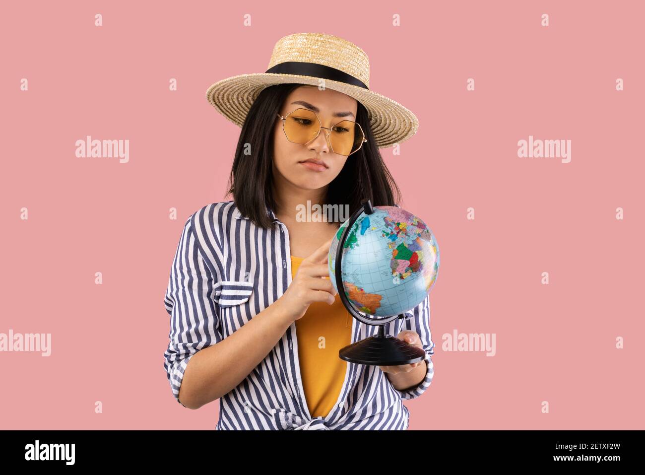 Sad lady globe hi-res stock photography and images - Alamy
