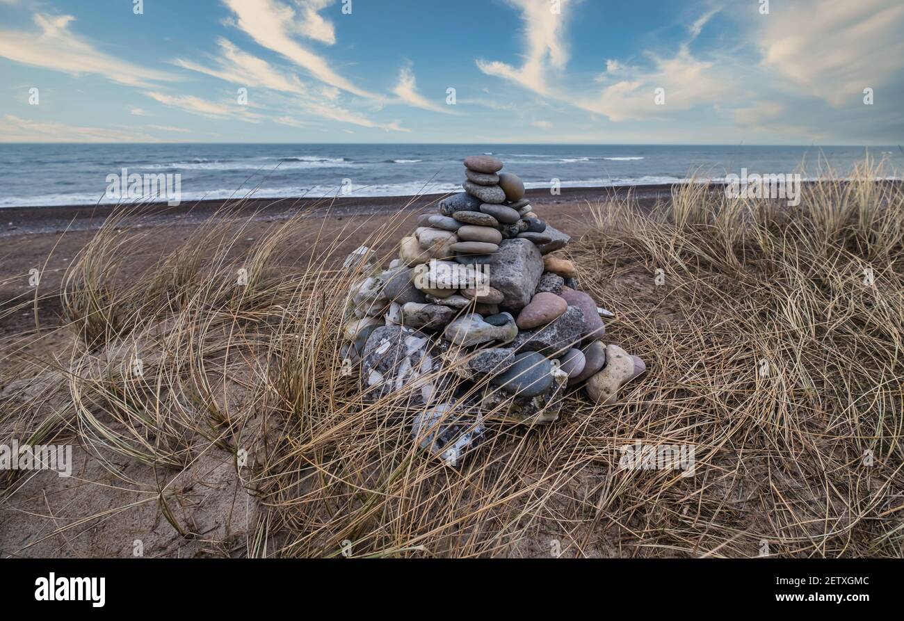 Rock cairn beach hi-res stock photography and images - Alamy