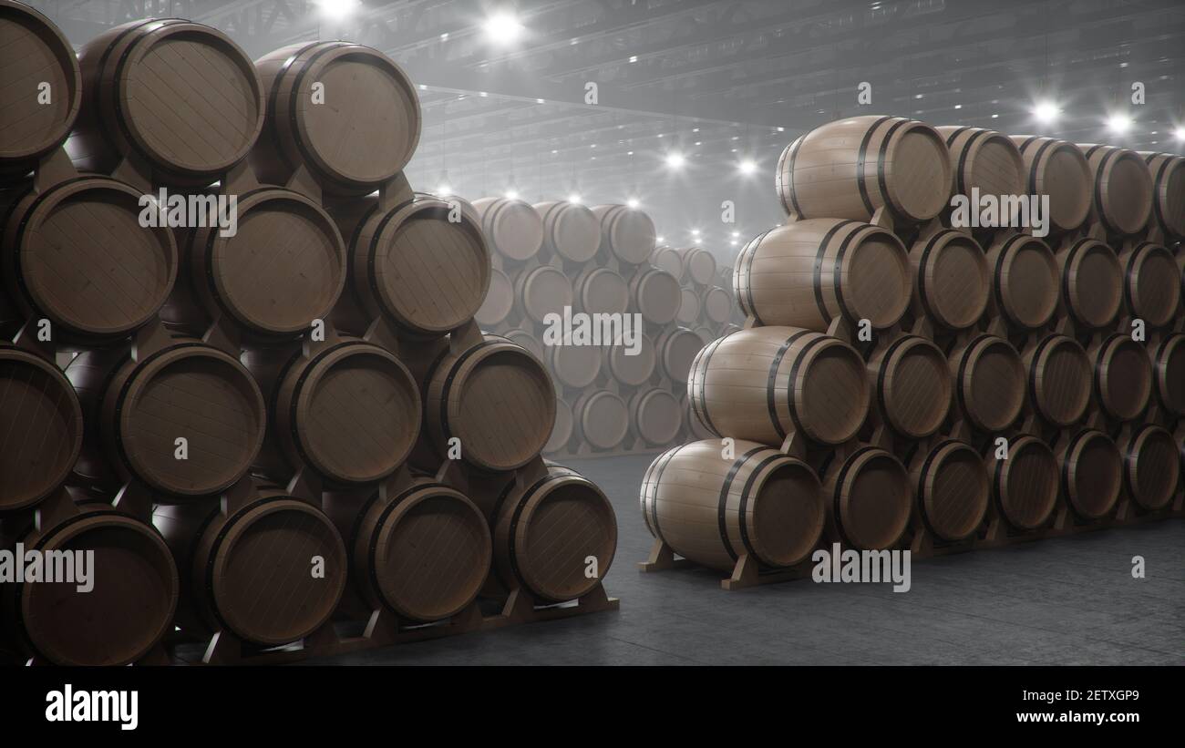 Beer barrels barrels vault hi-res stock photography and images - Alamy