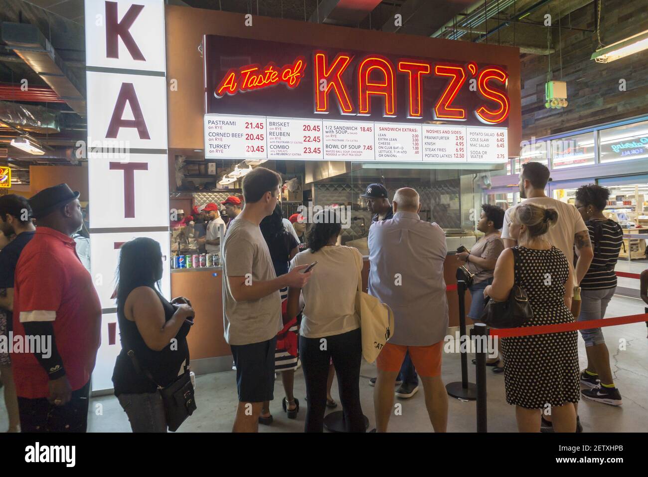 Foodies queue up at Katz's Delicatessen in the newly opened Dekalb ...
