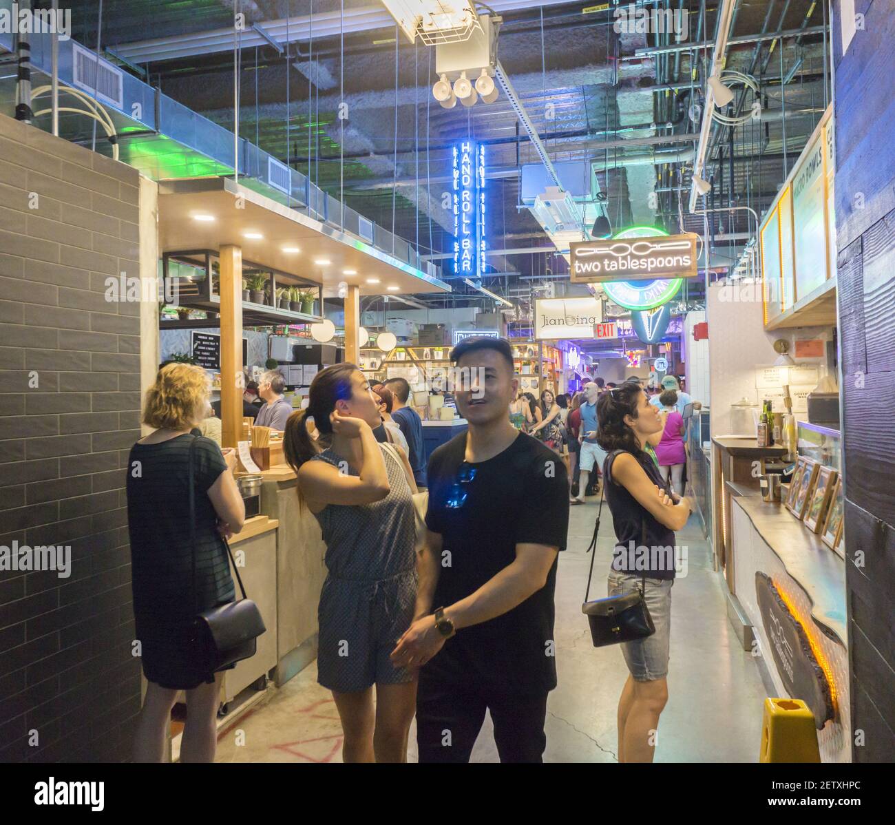 Foodies crowd and queue up the newly opened Dekalb Market Hall located ...