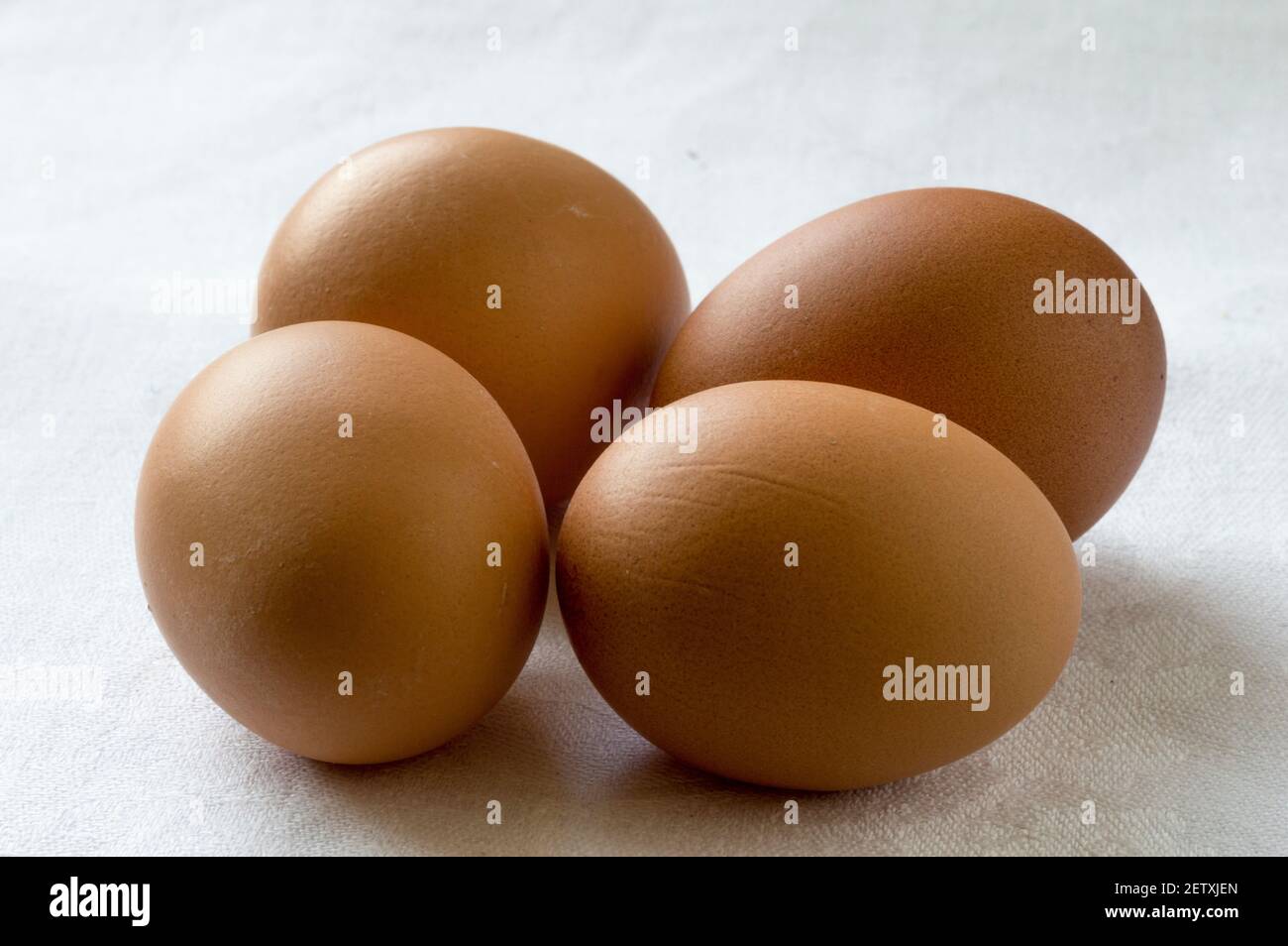 Four brown chicken eggs hi-res stock photography and images - Alamy