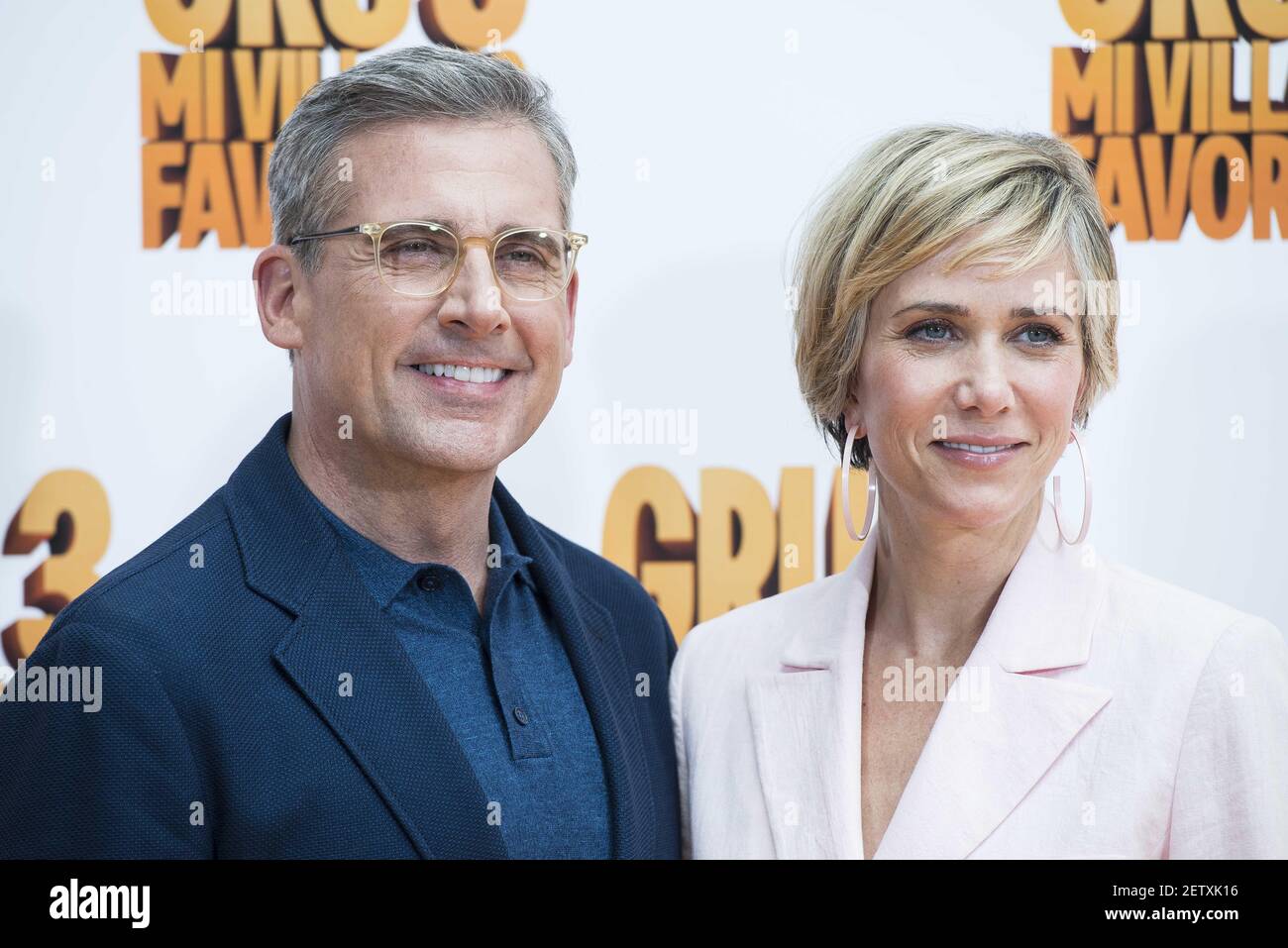 American actor Steve Carrell and american actress Kristen Wiig attends ...