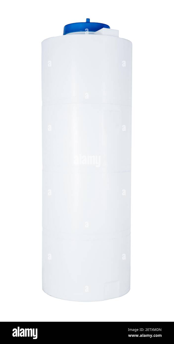 White plastic Water Tank isolated on white background Stock Photo - Alamy