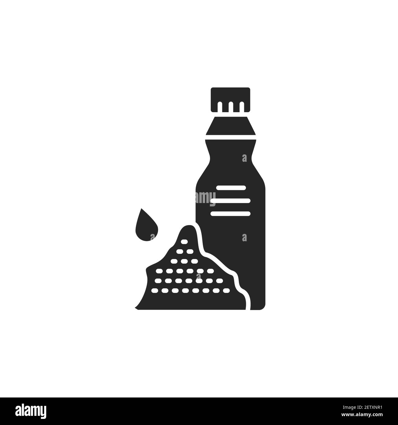 Sesame vegetable oil glass bottle black glyph icon. Natural, healthy ...