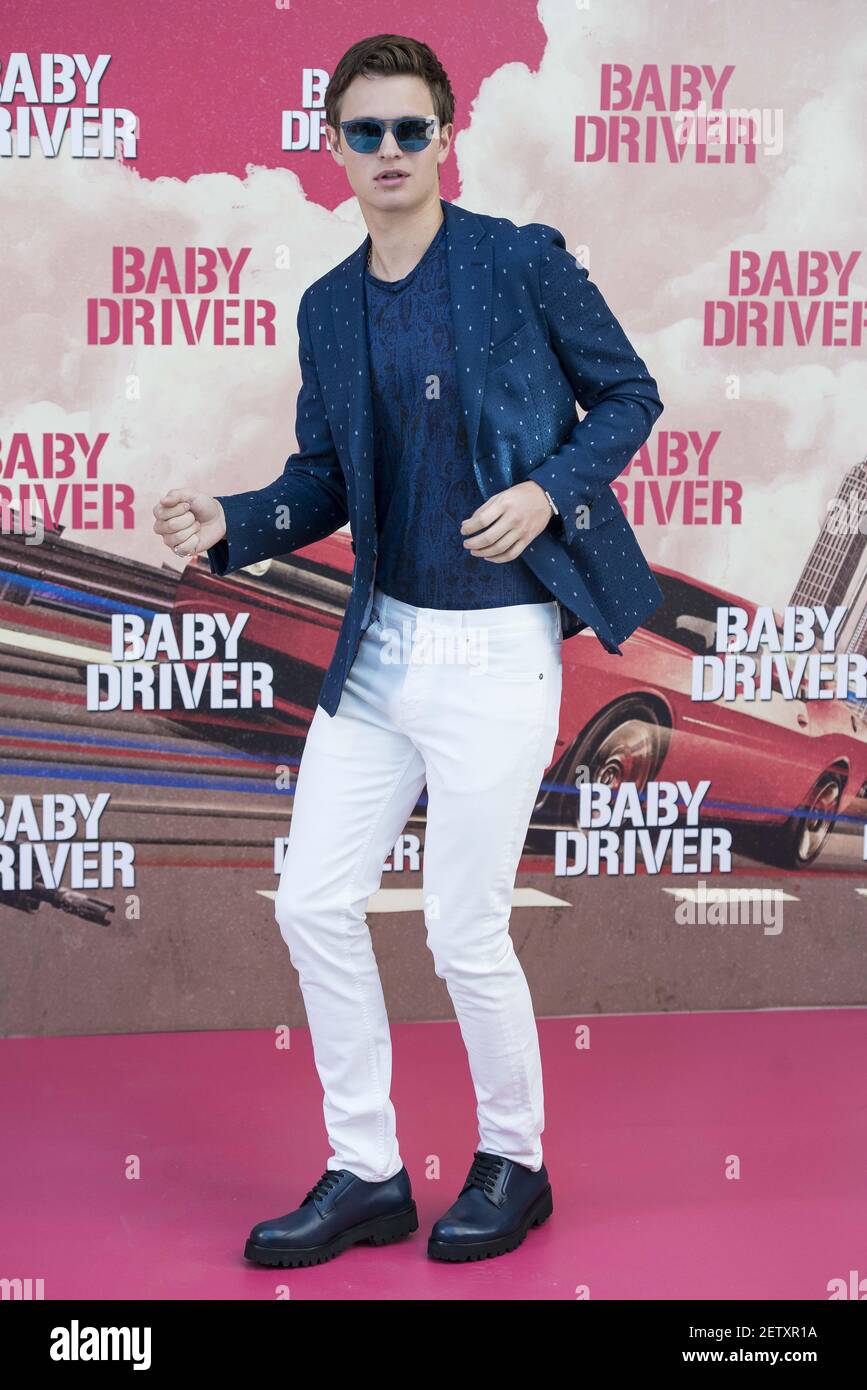 American actor Ansel Elgort attends to the presentation of the film ...