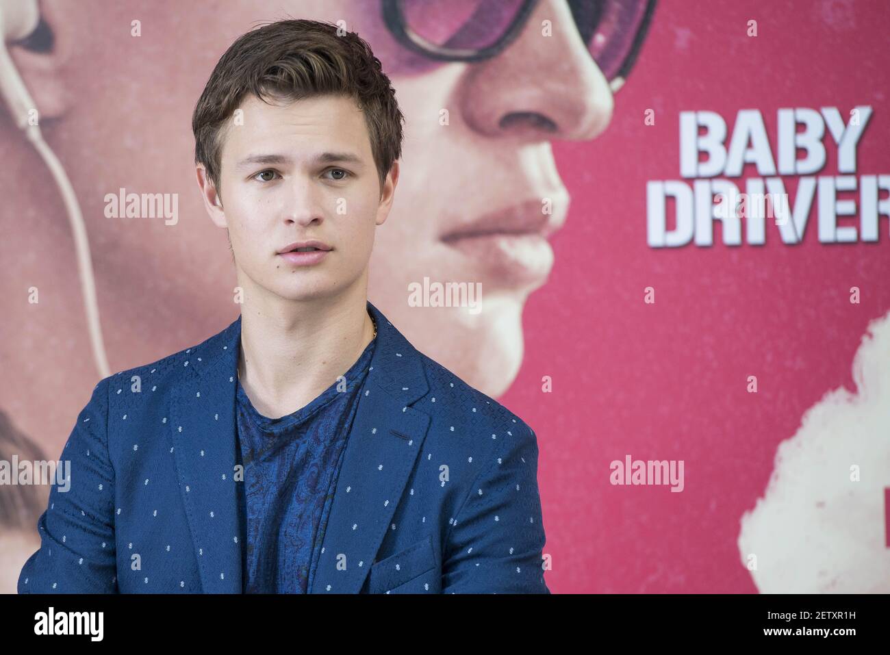 American actor Ansel Elgort attends to the presentation of the film ...