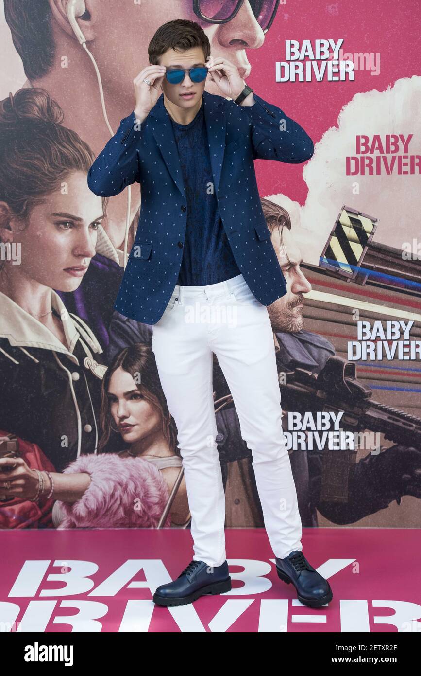 American actor Ansel Elgort attends to the presentation of the film ...