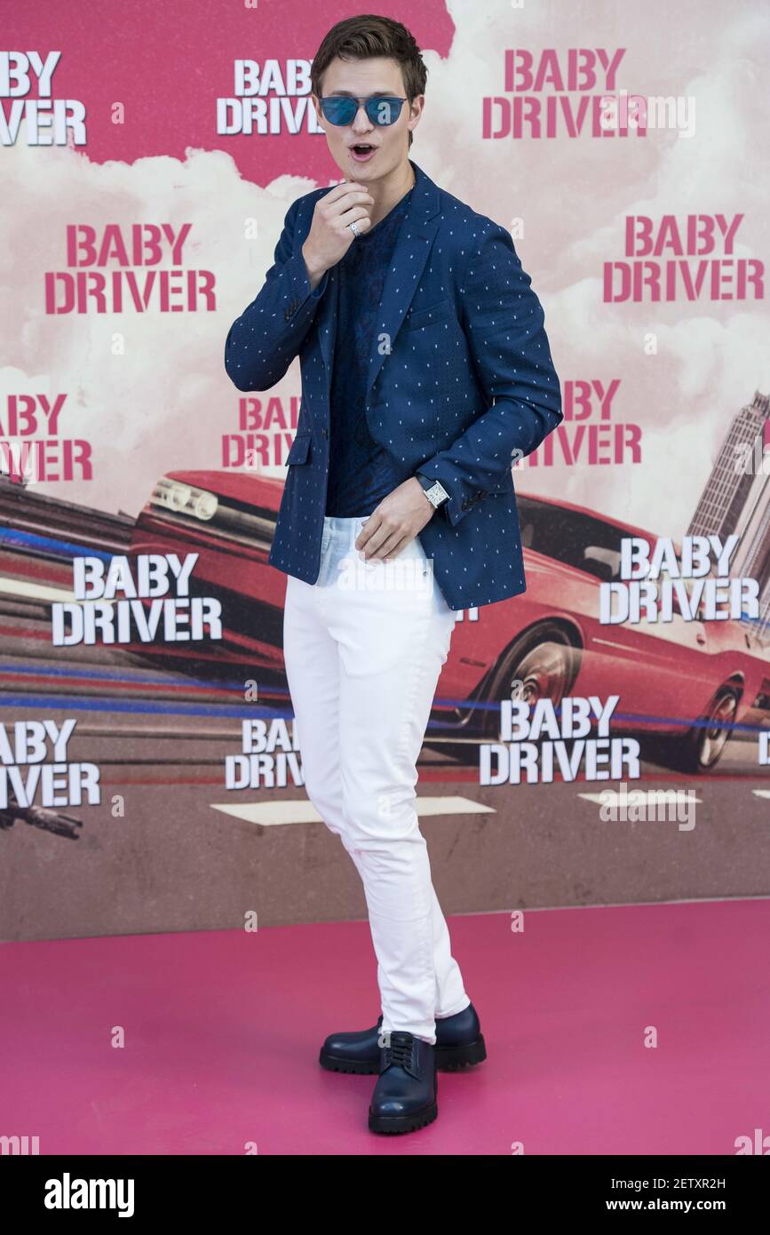 American actor Ansel Elgort attends to the presentation of the film ...