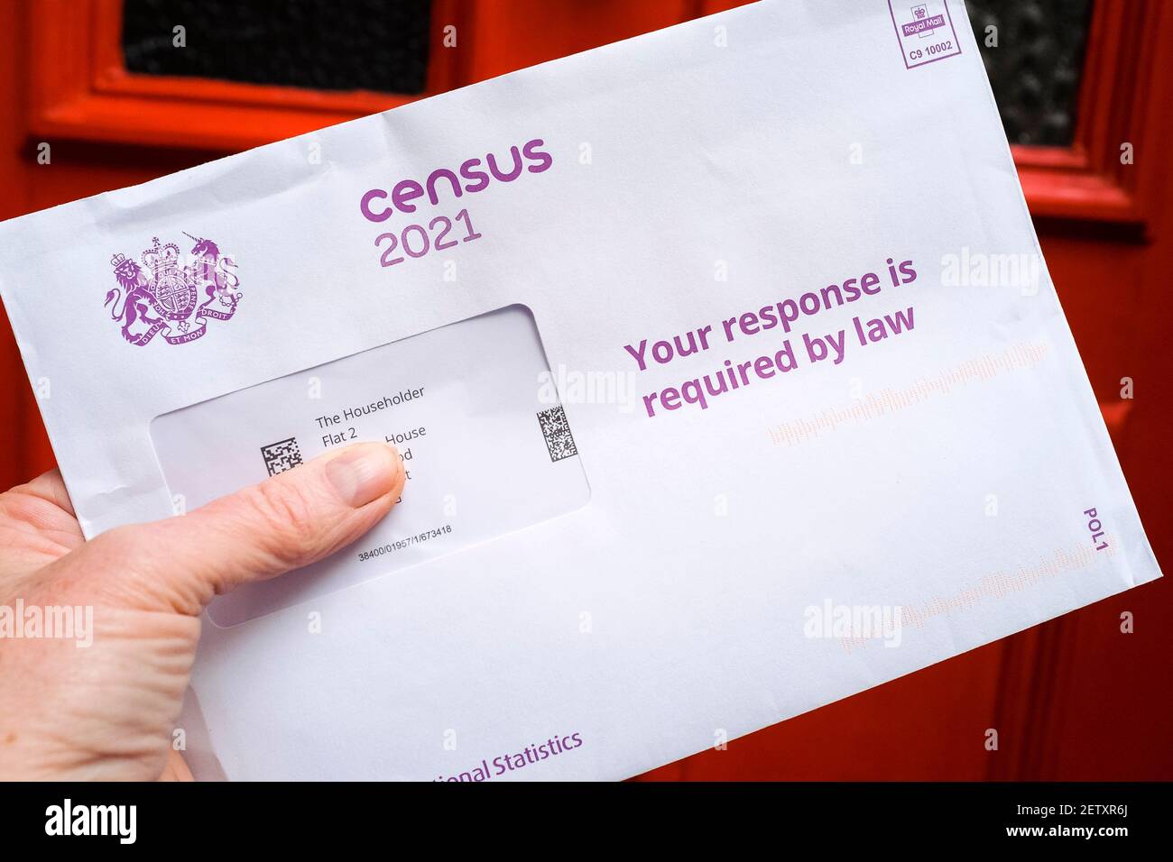 United Kingdom Census 2021 information letter being delivered to ...