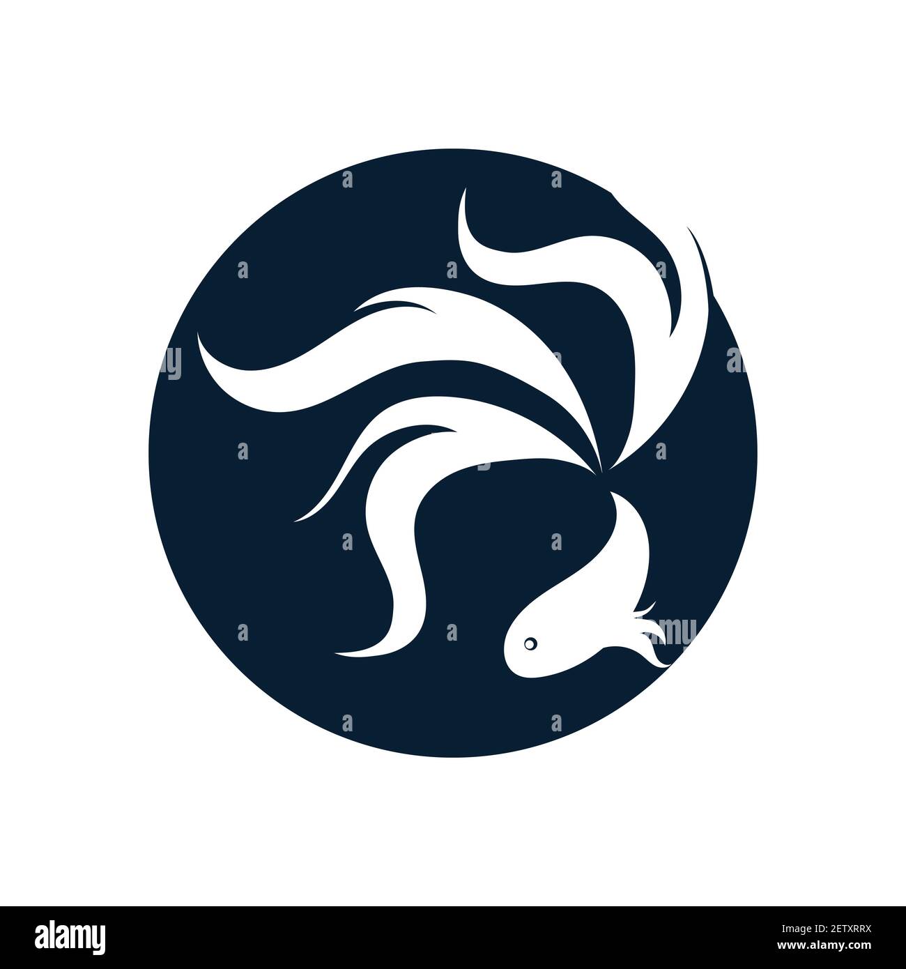 Fish animal aquatic logo beta fish design vector and illustration Stock ...
