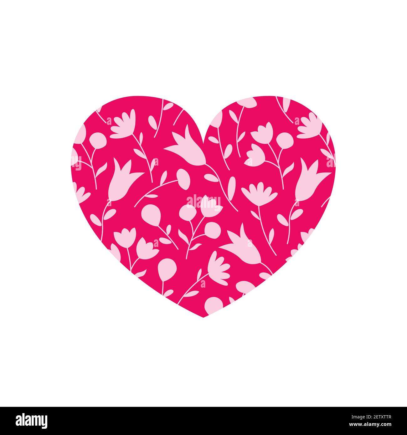 Beautiful flowers in shape of a heart. Vector illustration EPS10 Stock ...