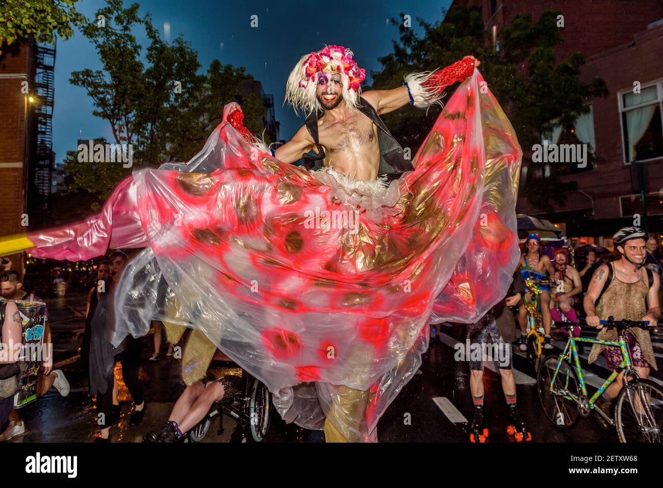 2017 New York City Drag March remembering and honoring Gilbert Baker ...