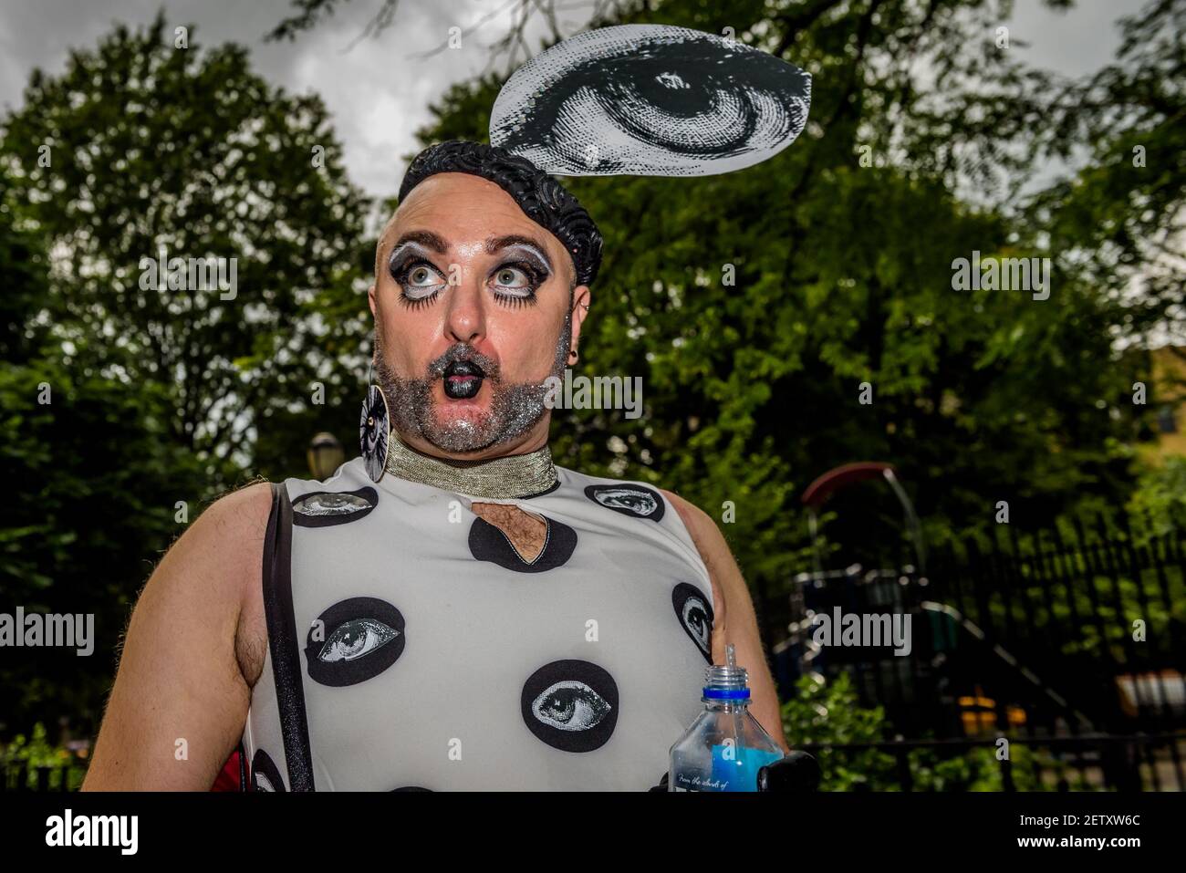 2017 New York City Drag March remembering and honoring Gilbert Baker ...