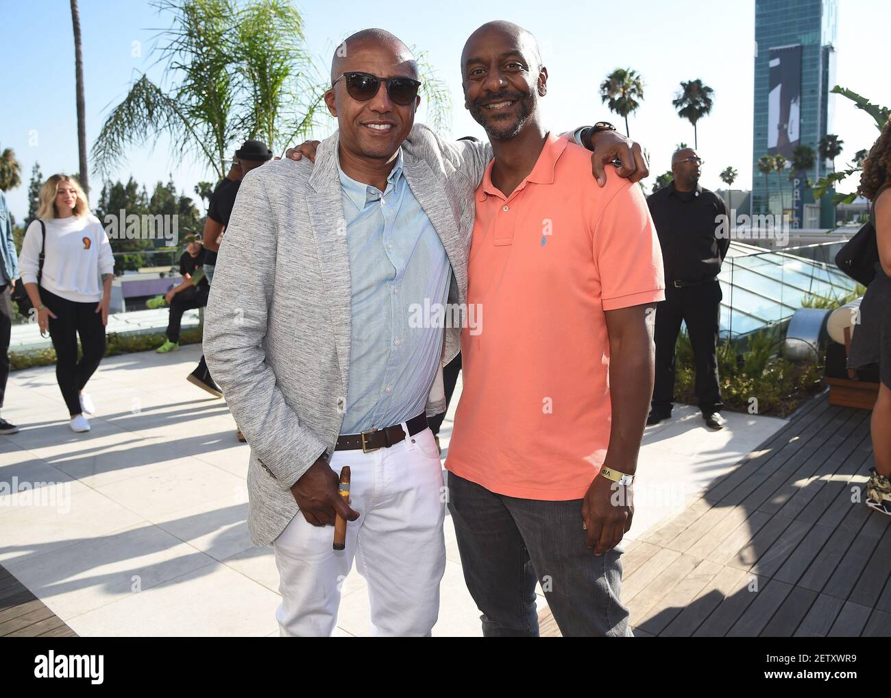 HOLLYWOOD - JUNE 24: Kevin Liles and Stephen Hill at the YouTube Pre ...