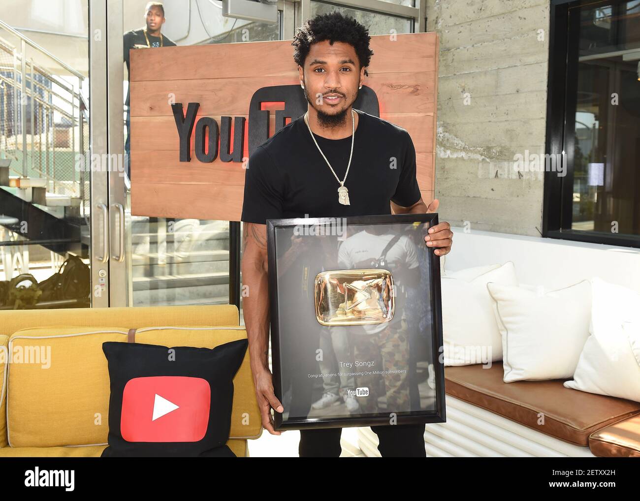 HOLLYWOOD - JUNE 24: Trey Songz at YouTube Pre-BET Awards party at ...
