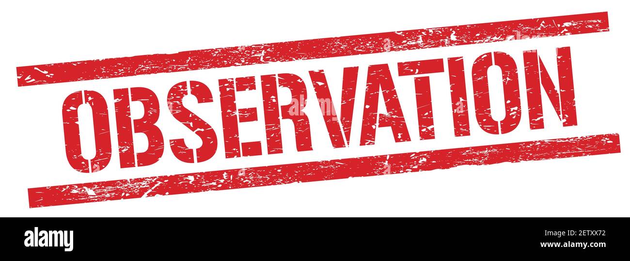 OBSERVATION text on red grungy rectangle stamp sign Stock Photo - Alamy