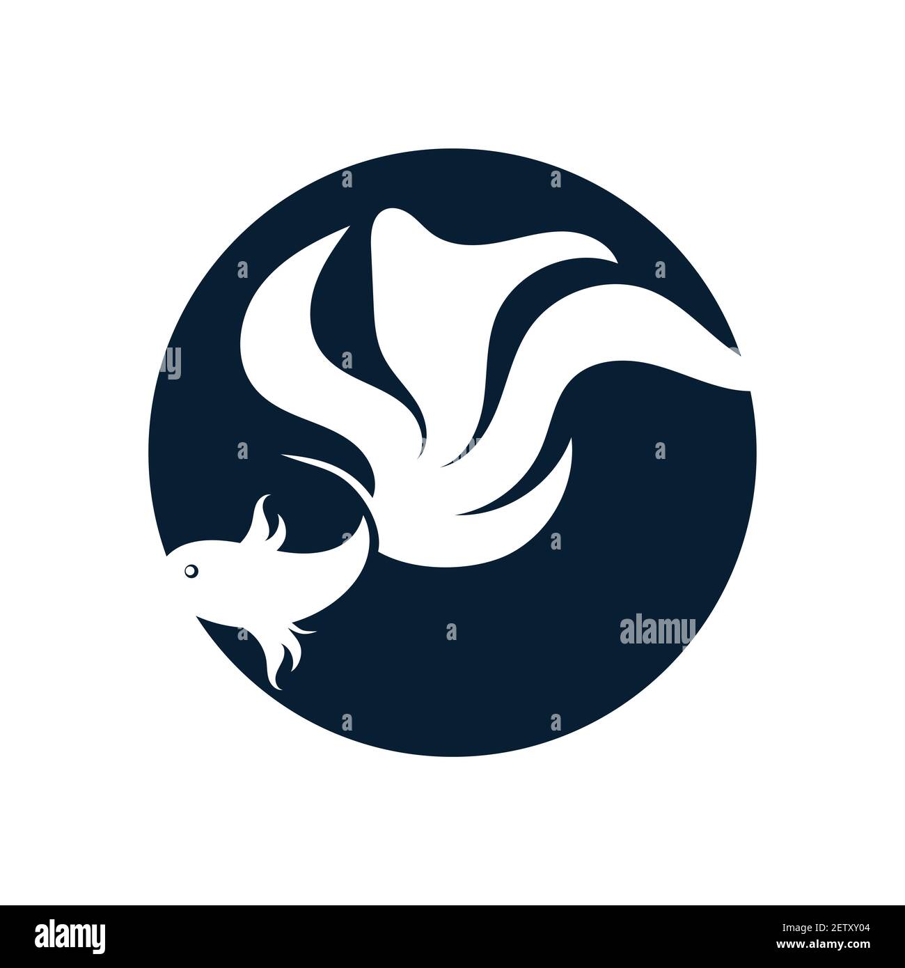 Fish animal aquatic logo beta fish design vector and illustration Stock ...