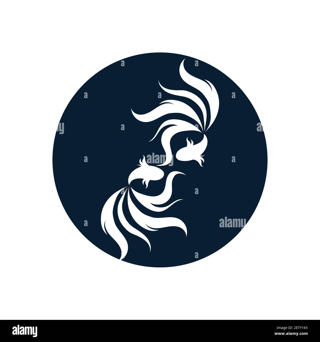 Fish animal aquatic logo beta fish design vector and illustration Stock ...