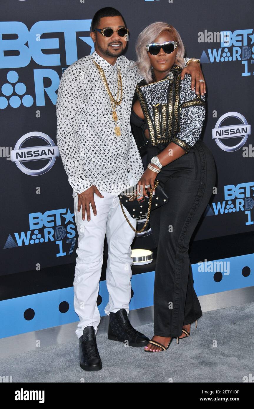 Buck Thomas (L) and PreMadonna at the 2017 BET Awards held at Microsoft ...