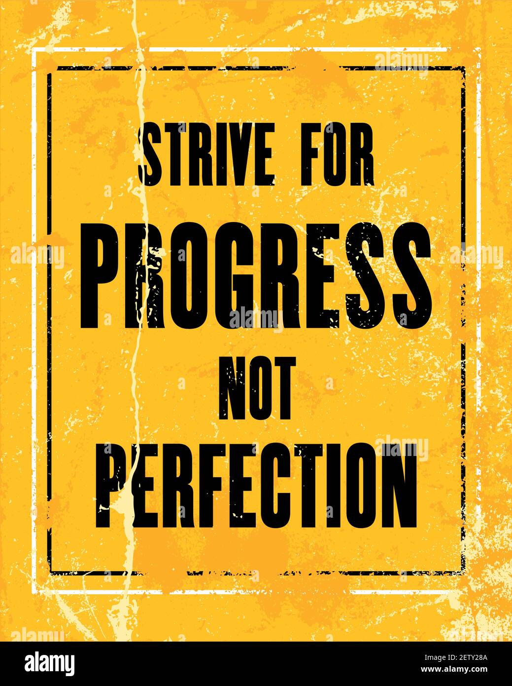 Inspiring motivation quote with text Strive For Progress Not Perfection ...